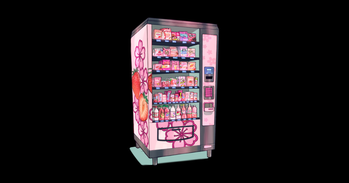 Pink Vending Machine - Vending Machine - Sticker | TeePublic