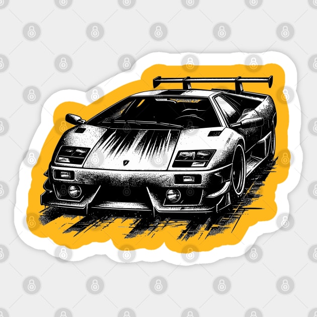 Lamborghini Diablo - Lamborghini - Sticker | TeePublic