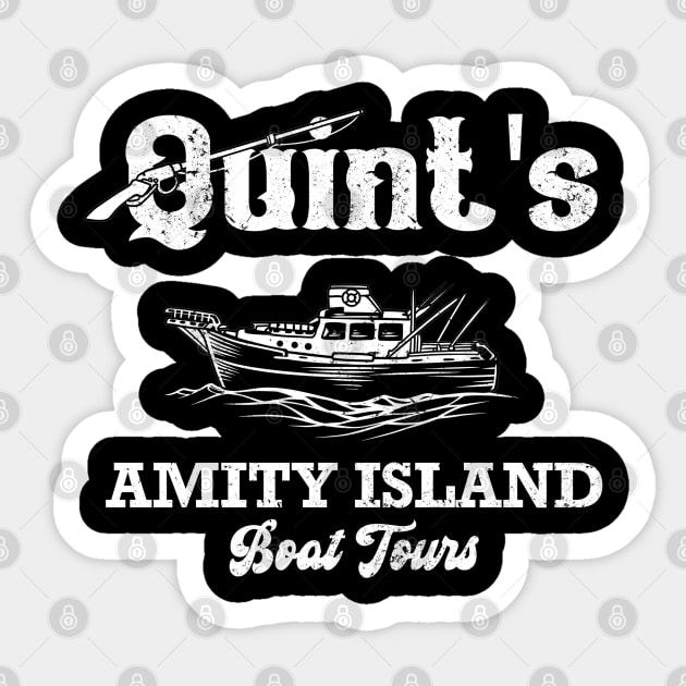 Quint's Boat Tours - Sharks - Sticker | TeePublic