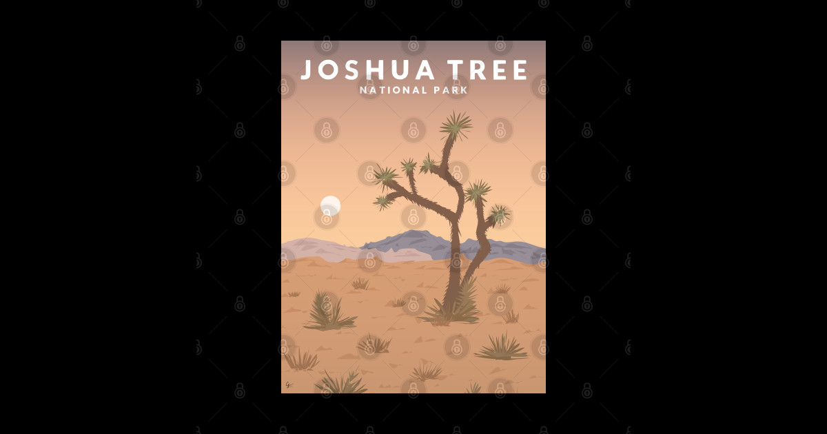 Joshua Tree National Park Travel Poster - Joshua Tree - Sticker | TeePublic
