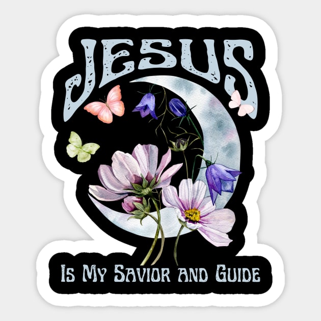 Jesus Is My Savior and Guide Vintage Boho Retro Christian Faith Jesus ...