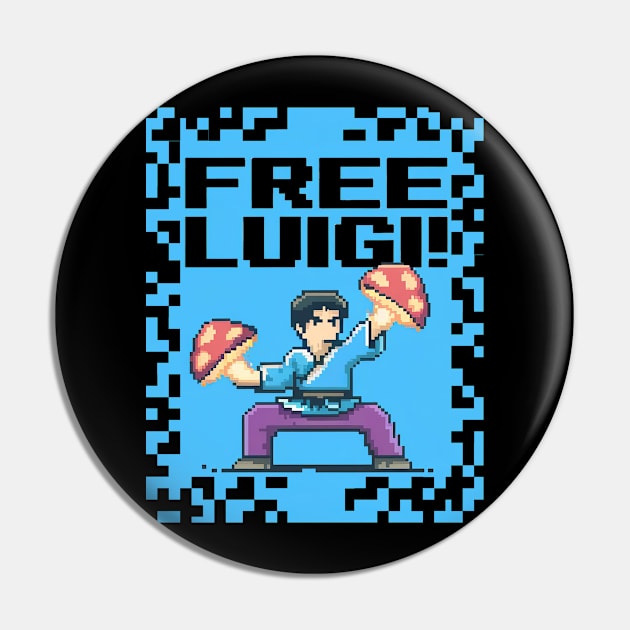 Free Luigi - Free Luigi - Pin | TeePublic
