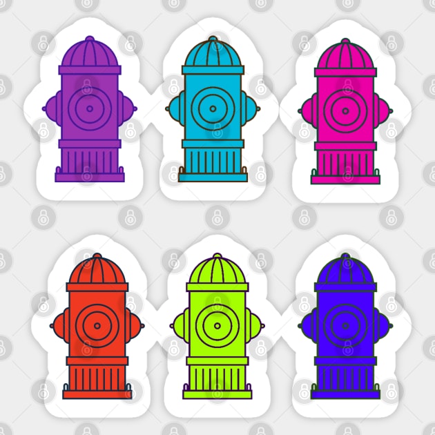 Pop Art Fire Hydrants - Pop Art - Sticker | TeePublic