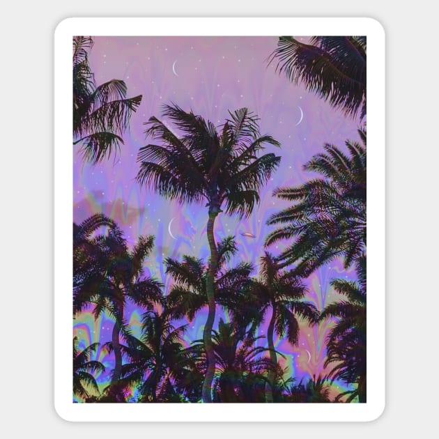psychedelic palm trees