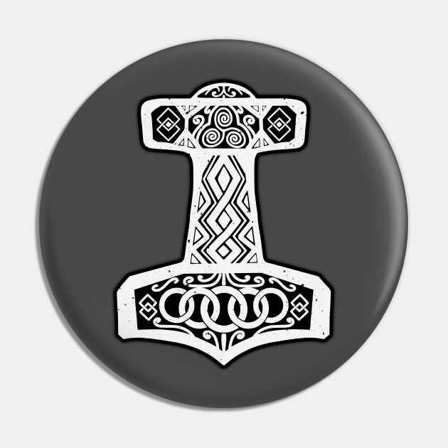 Mjolnir, Thor's Hammer - Thor - Pin | TeePublic