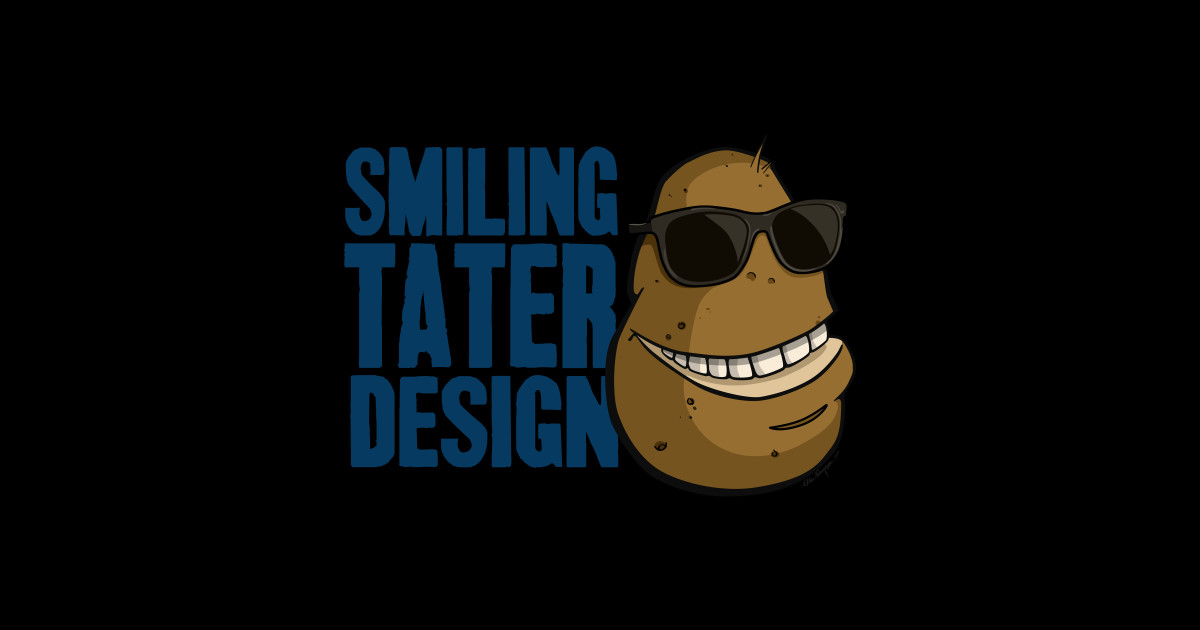 Smiling Tater Design - Smiling Tater Design - Sticker | TeePublic