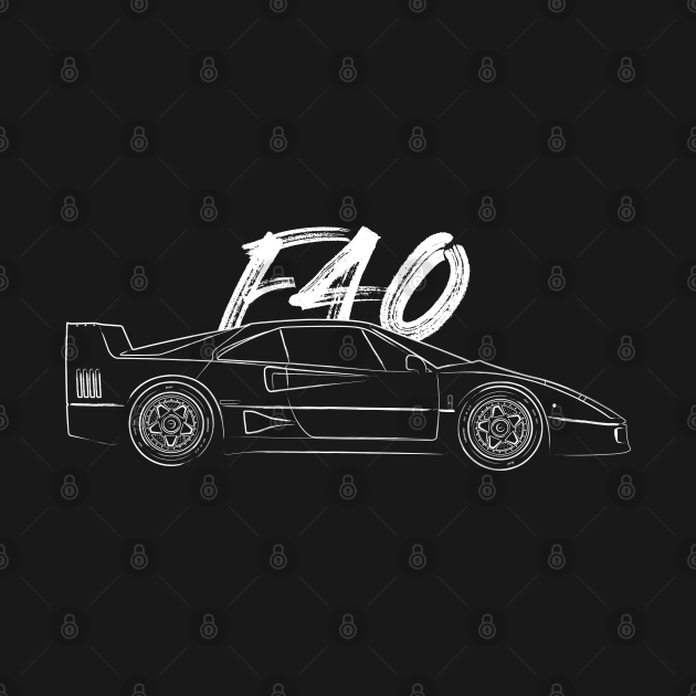 F40 - Ferrari F40 - T-Shirt | TeePublic