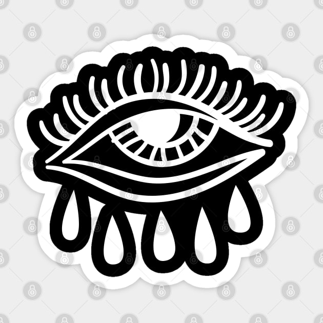 Crying Eye - Cry - Sticker | TeePublic
