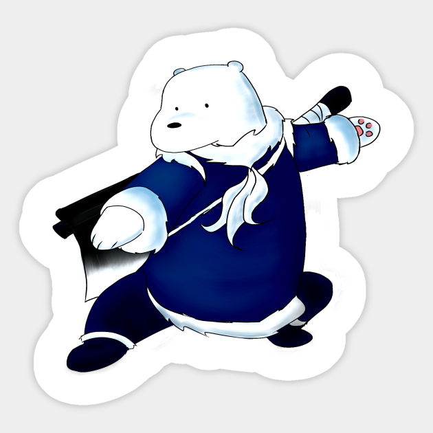 Ice Bear the Ice Bender - Ice Bear Fanart - Sticker | TeePublic