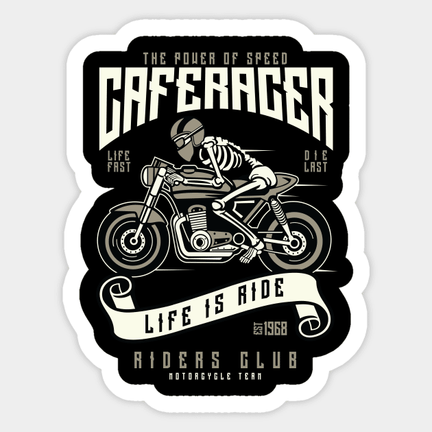 cafe racer - Cafe Racer - Sticker | TeePublic