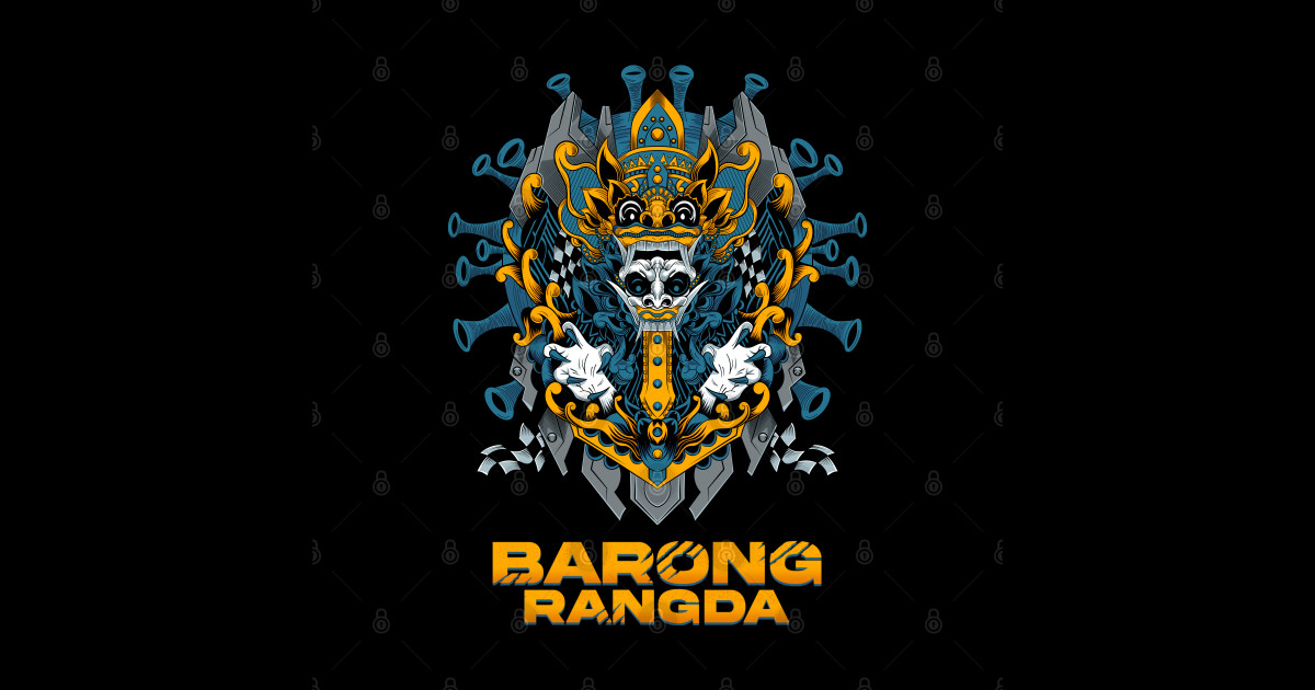 Barong x Rangda (Indonesian Culture Art) - Culture - Pin | TeePublic