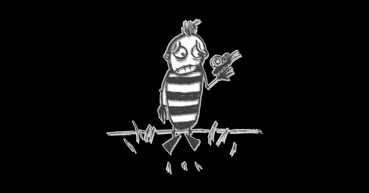 sad goth man looking at a butterfly - Goth - Sticker | TeePublic