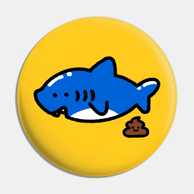 Baby Shark with poop - Shark - Pin | TeePublic