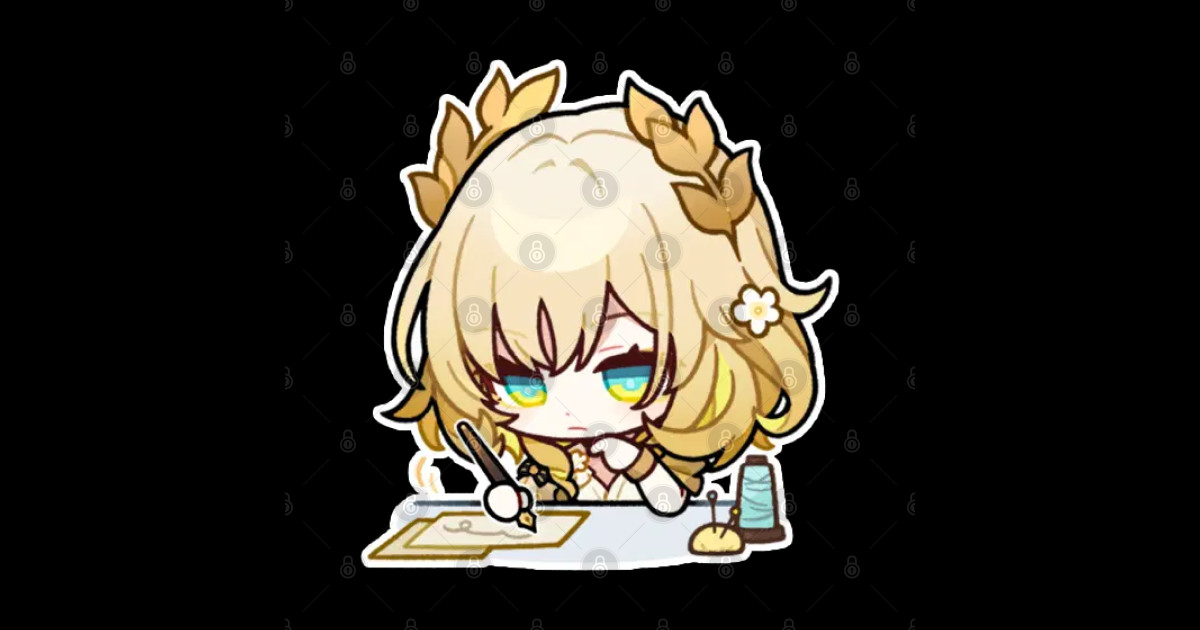 Honkai Star Rail Chibi Aglaea 3 - Honkai Star Rail - Sticker | TeePublic