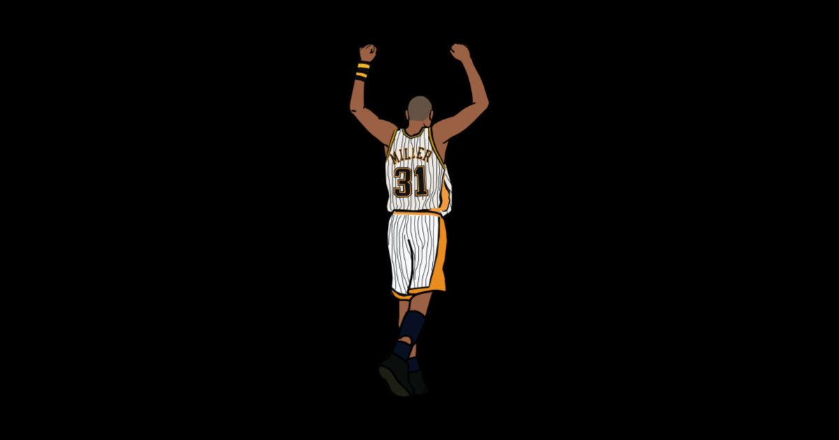 Reggie Miller Throwback Celebration Indiana Pacers NBA - Nba - Sticker ...