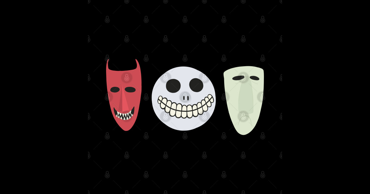 Lock, Shock, and Barrel Masks 2 - Halloween - Sticker | TeePublic
