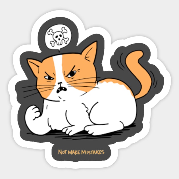 ANGRY CAT - Angry Cat - Sticker | TeePublic