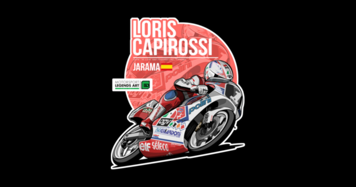 Loris Capirossi 1991 Jarama - Loris Capirossi - Sticker | TeePublic
