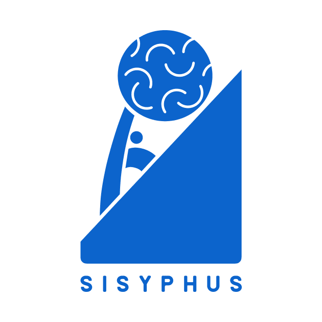 Sisyphus,Minimalist design for ancient Greek mythology fans in blue ink - Sisyphus - T-Shirt ...