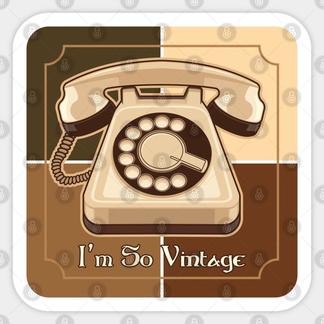 Gen X Rotary Dial Phone Vintage - 1970 Vintage - Sticker | TeePublic