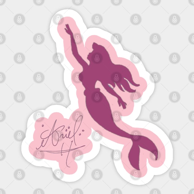 Ariel the little mermaid - Mermaid - Sticker | TeePublic