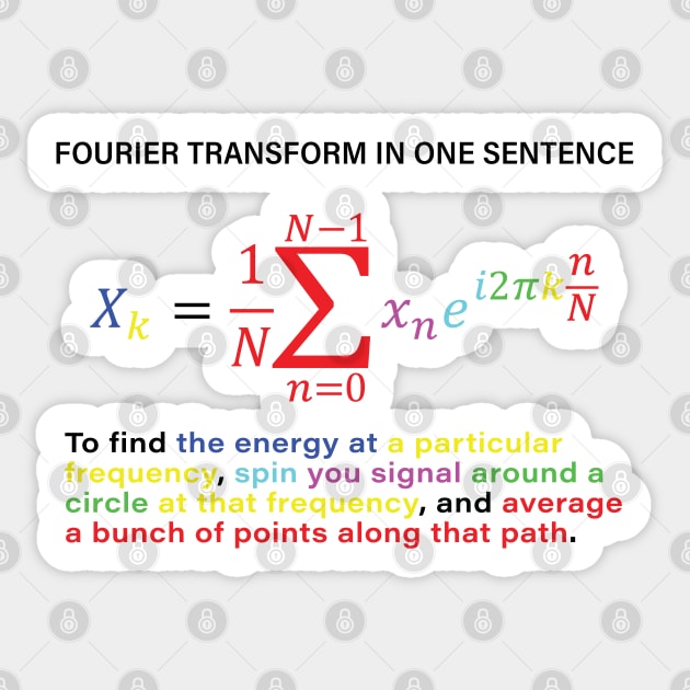 Fourier Transform Formula - Fourier - Sticker | TeePublic