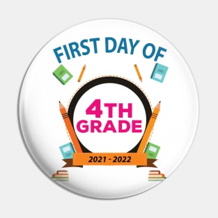 4th Fourth Grade Typography First Day Pins and Buttons for Sale | TeePublic