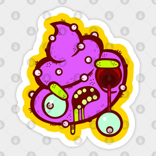 Zombie Alien Poop - Zombie - Sticker | TeePublic