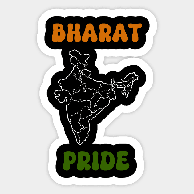 Bharat Pride India - Bharat - Sticker | TeePublic