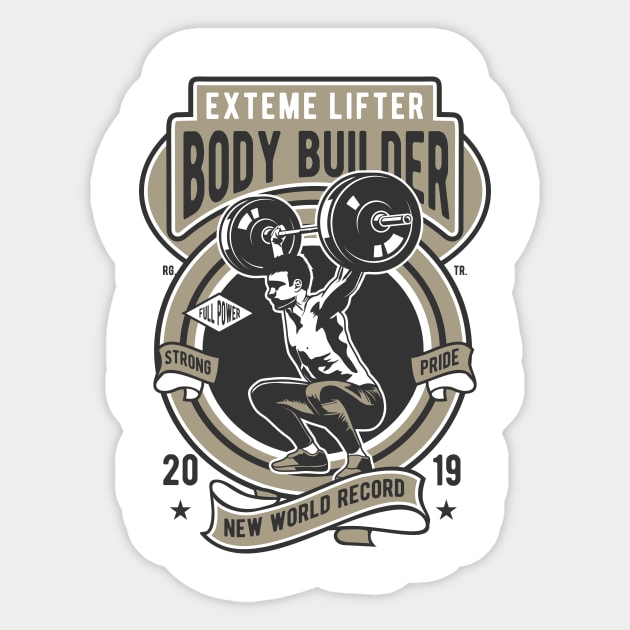 Extreme Lifter - Weightlifting - Sticker | TeePublic