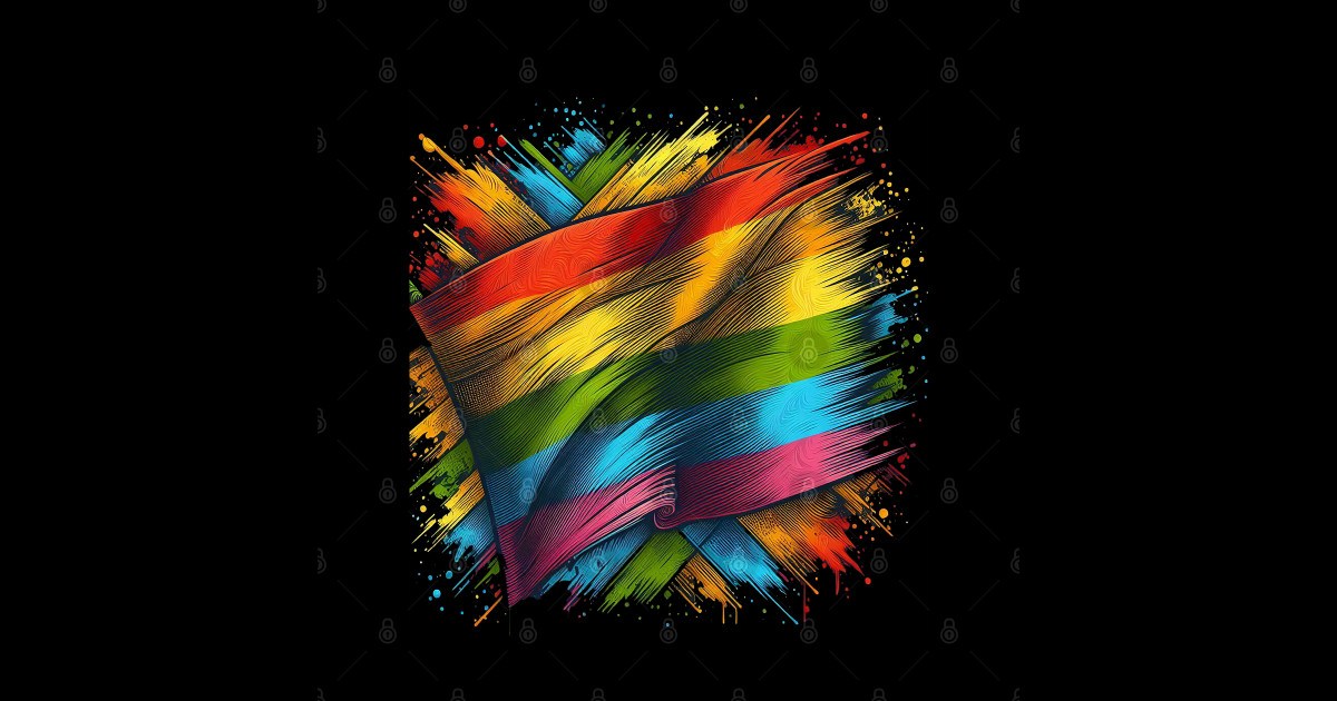 Rainbow Flag - Rainbow Colors - Sticker | TeePublic