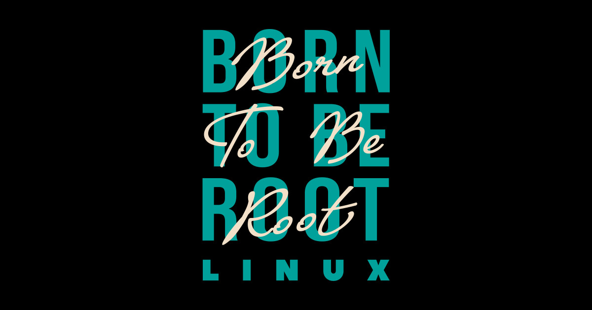 Linux Text Art Born To Be Root Linux Sticker Teepublic