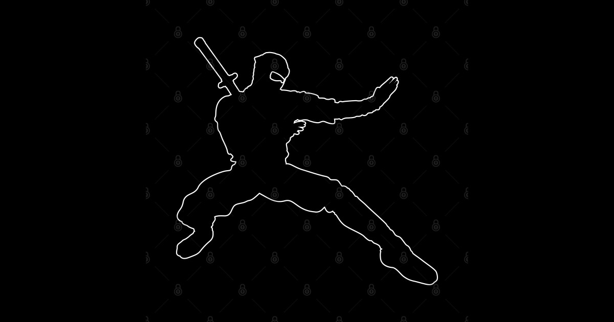 Ninja Outline - Ninja - Sticker | TeePublic