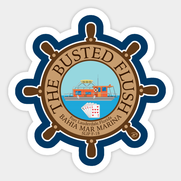 The Busted Flush - Primary - Travis Mcgee - Sticker | TeePublic