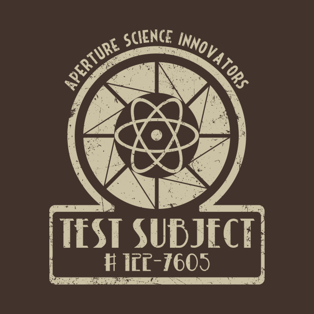 Aperture Test Subject 1950s - Retro Portal - T-Shirt | TeePublic