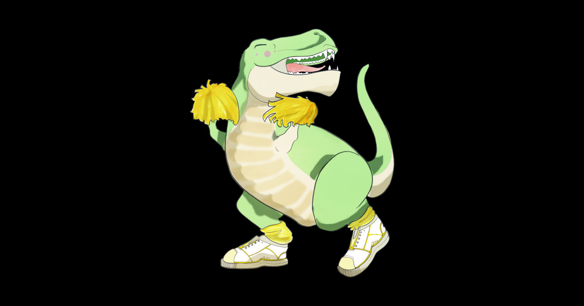 T-Rex Cheerleader - Dinosaurs - Sticker | TeePublic