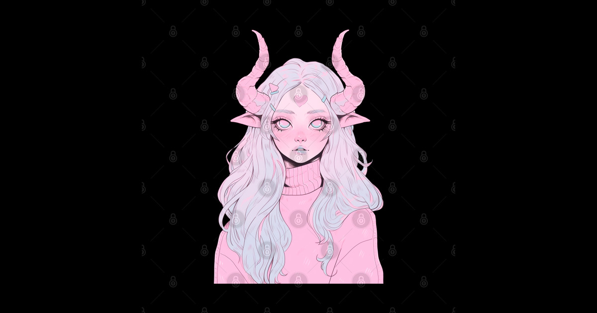 Pink Demon - Pink Demon - Sticker | TeePublic