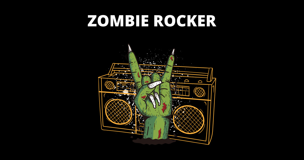 Zombie Rocker - Zombie Rocker - Sticker | TeePublic