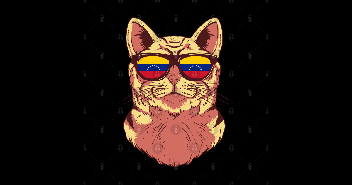 Venezuela Flag Venezuelan Cat Sunglasses Funny Cat Lover - Venezuela ...