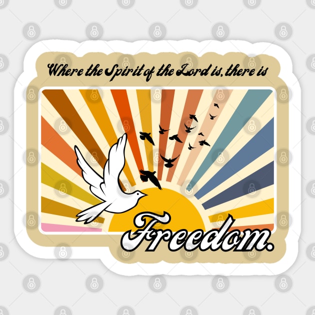 Where the Spirit of the Lord is - Jesus - Sticker | TeePublic