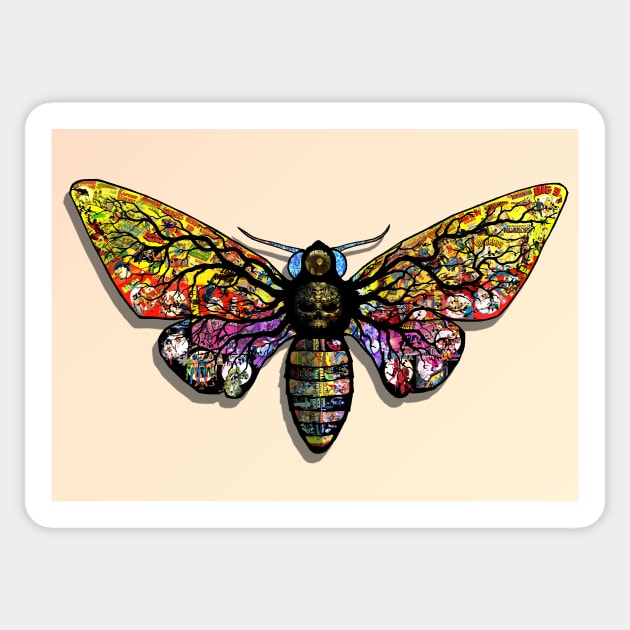 Death Head Moth - Fly - Sticker | TeePublic