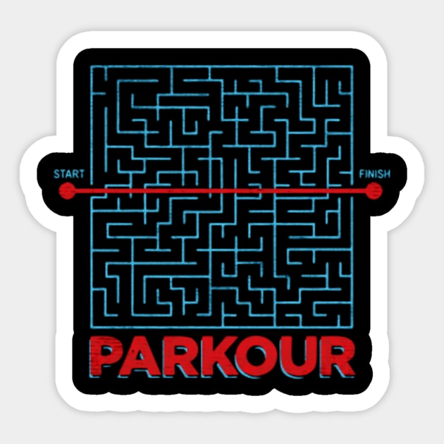 parkour maze shortcut - Parkour - Sticker | TeePublic