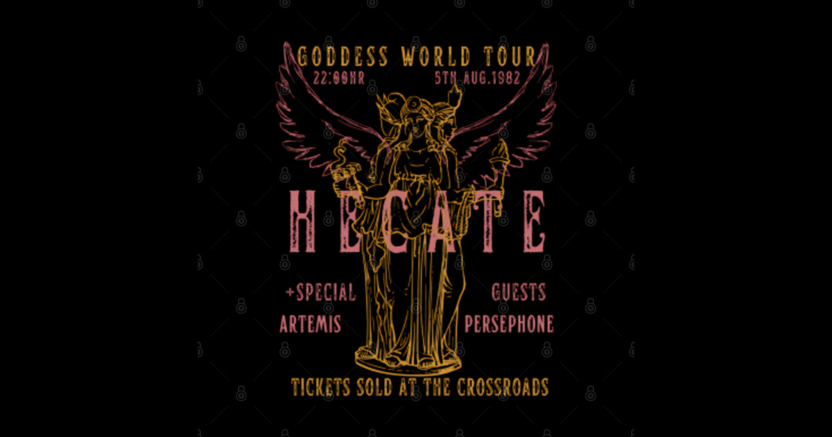Hecate Band Greek Mythology Triple Goddess - Distressed Band - Posters and Art Prints | TeePublic