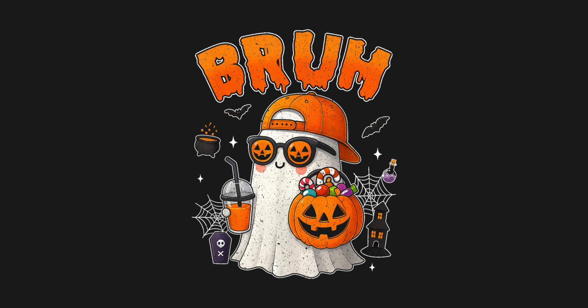 Bruh Ghost Halloween Cute Ghost Trick Or Treat Candy Kids - Bruh Ghost ...