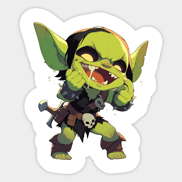 Cute DnD Goblin - One Dnd - Sticker | TeePublic