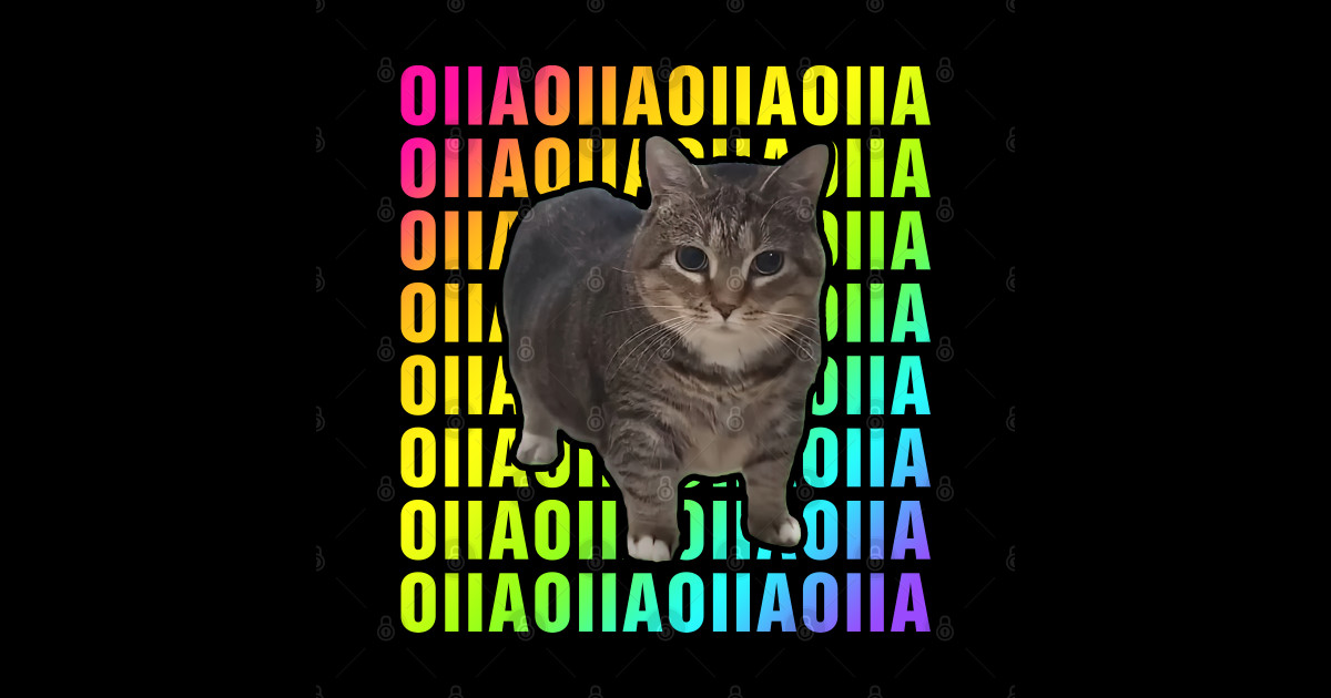 Spinning Cat Meme OIIAOIIA - Spinning Cat - Sticker | TeePublic