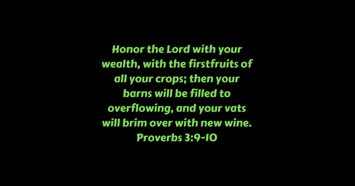 Bible Verse Proverbs 3:9-10 - Proverbs 3 9 - Sticker | TeePublic