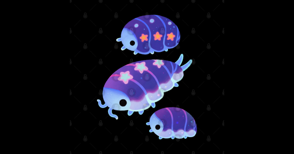 Cloud isopod - Starry night - Isopod - Sticker | TeePublic