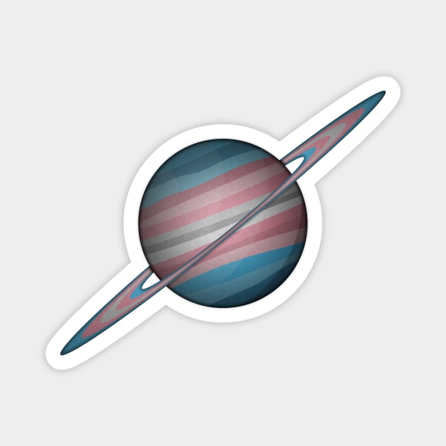Planet and Rings in Transgender Pride Flag Colors - Transgender Pride ...