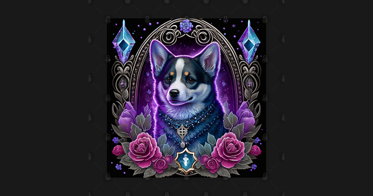 Gothic Corgi - Corgi - T-Shirt | TeePublic